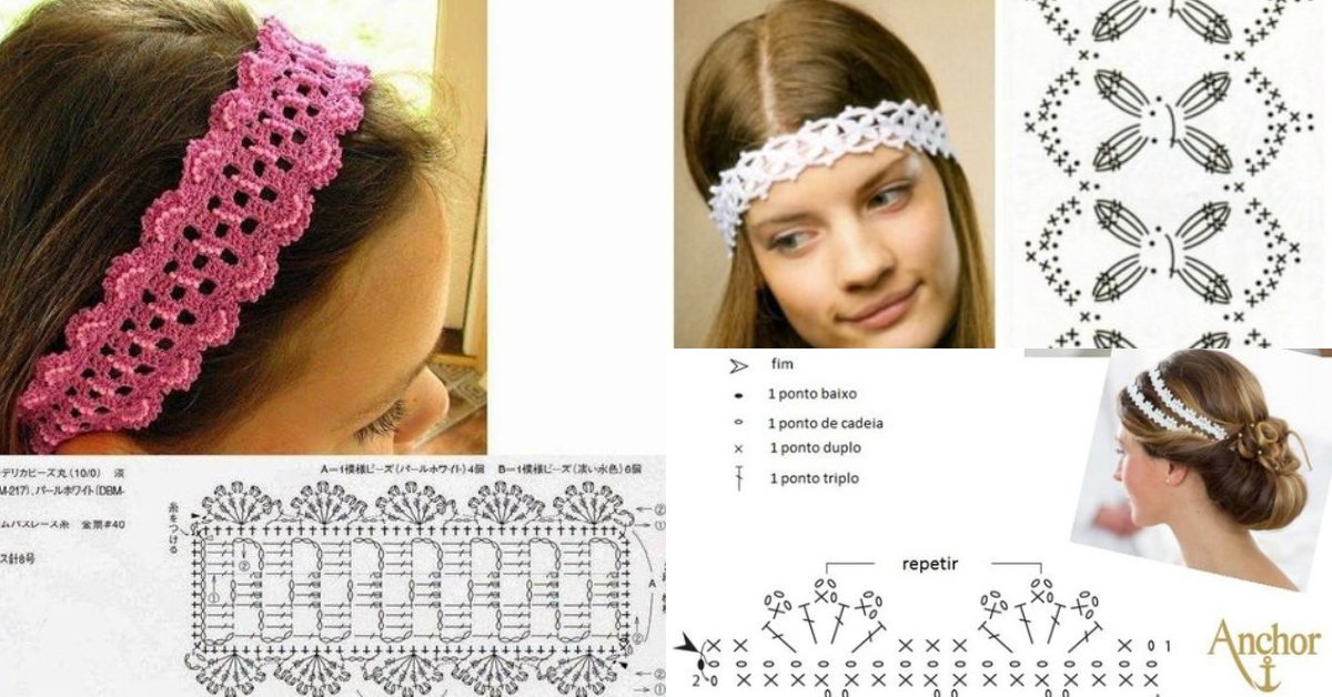 15+ Bandeau de cheveux au crochet