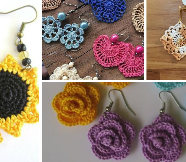 Boucles d'oreilles au crochet - Idées et tutoriels