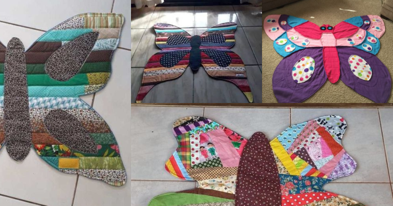 Idées de tapis papillon pour l'inspiration (chutes de tissu)
